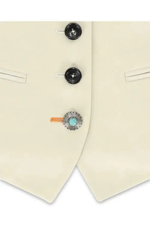 FORTELA Demi Single-breasted Satin Vest