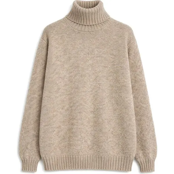 FORTELA Shetland Turtleneck Sweater - Cream