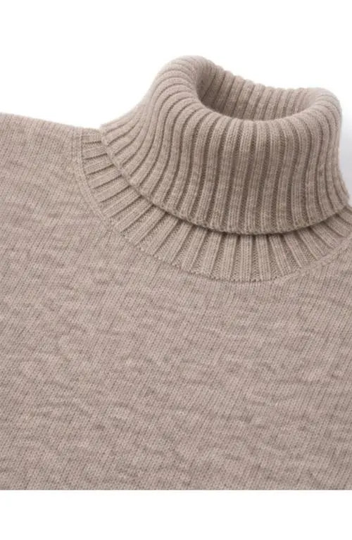 FORTELA Shetland Turtleneck Sweater - Cream