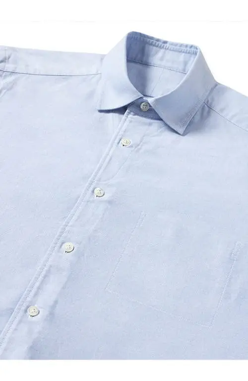 FORTELA Woven Oxford Shirt - Light Blue
