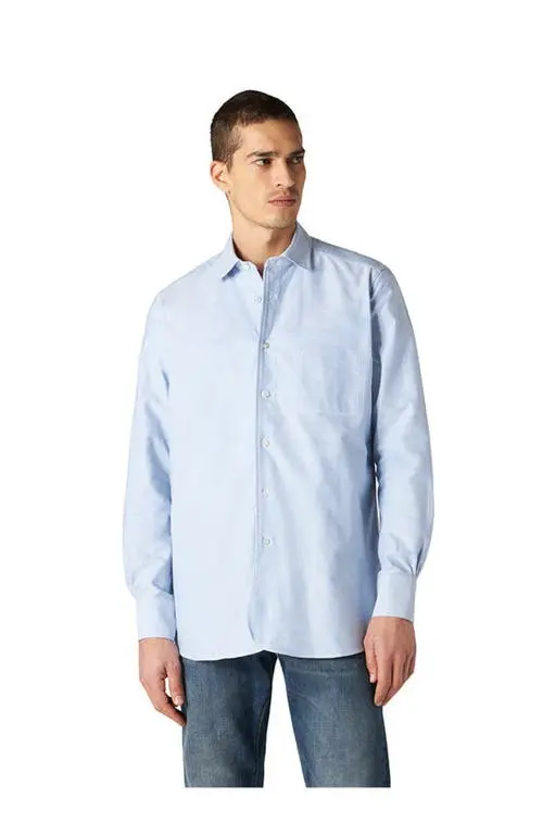 FORTELA Woven Oxford Shirt - Light Blue