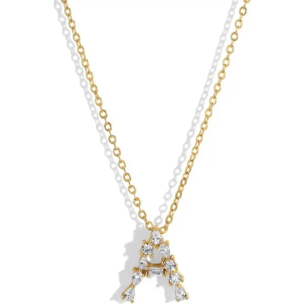 Lili Claspe Letter Pendant Necklace - Gold A