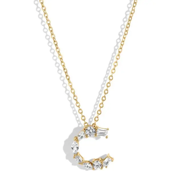 Lili Claspe Letter Pendant Necklace - Gold C