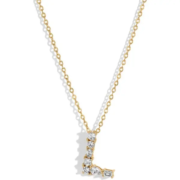 Lili Claspe Letter Pendant Necklace - Gold L