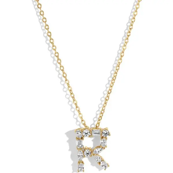 Lili Claspe Letter Pendant Necklace - Gold R