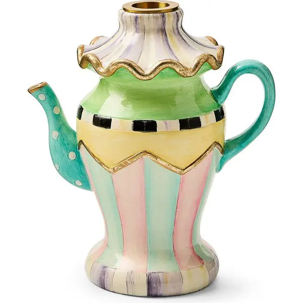 MACKENZIE-CHILDS Teapot Candleholder - Violet Multi