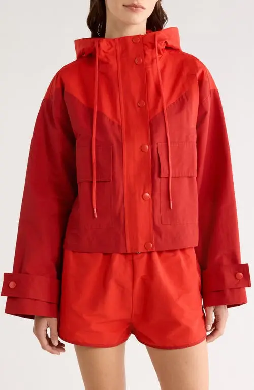 Staud Alta Hooded Jacket - Cardinal