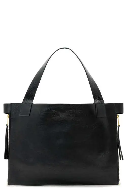 ALLSAINTS Marlo Leather East/west Tote - Black