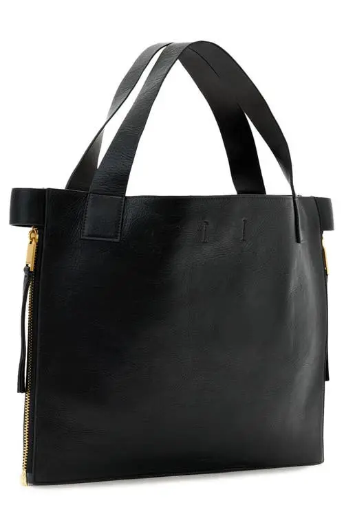 ALLSAINTS Marlo Leather East/west Tote - Black