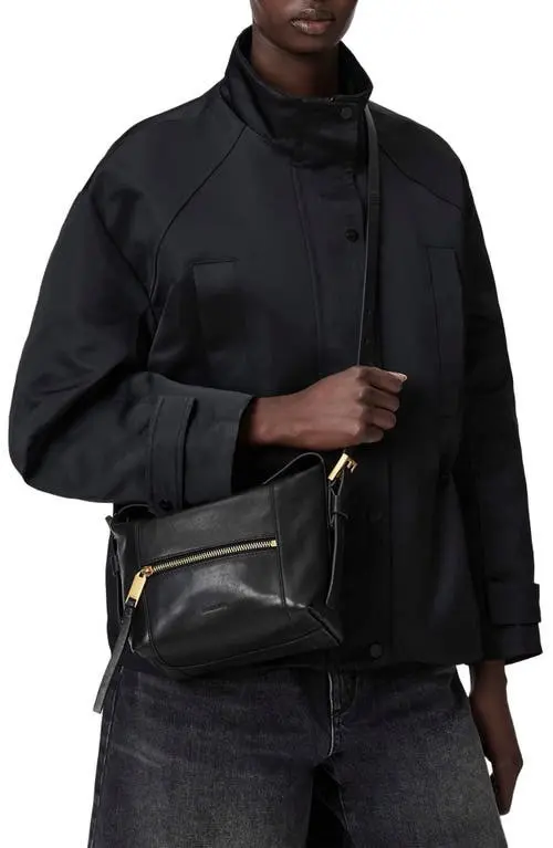 ALLSAINTS Mini Leather Crossbody Bag - Black