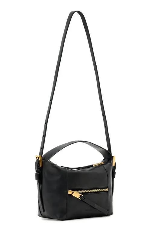 ALLSAINTS Mini Leather Crossbody Bag - Black