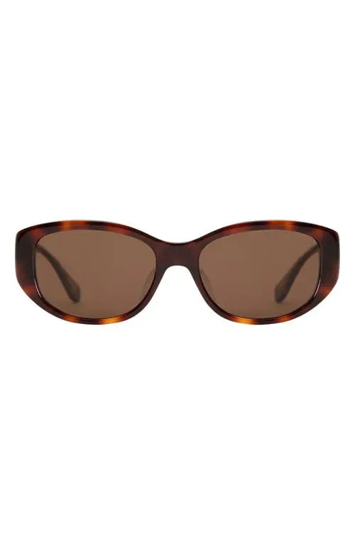MOHALA EYEWEAR Melialani Polarized Contourbridge™ Oval Sunglasses - Cappuccino/tan Lenses
