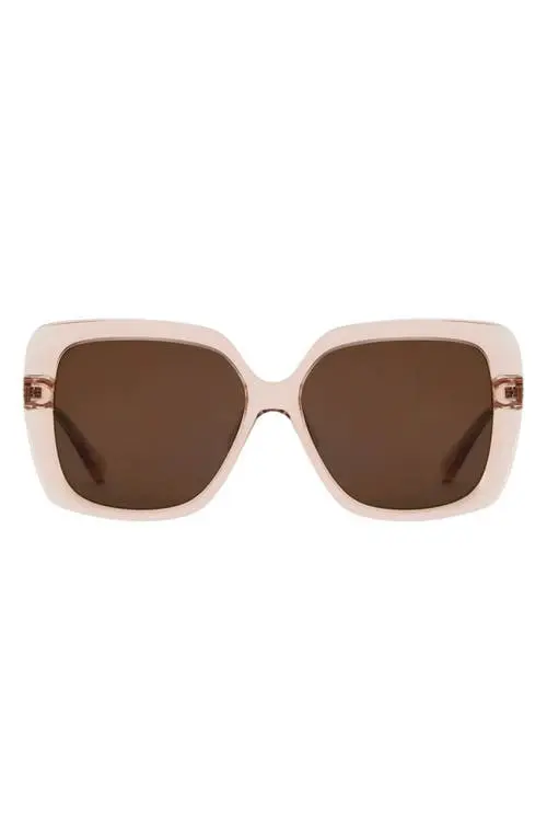 MOHALA EYEWEAR Lani Polarized Contourbridge™ Square Sunglasses - Guava Mimosa/tan Lenses
