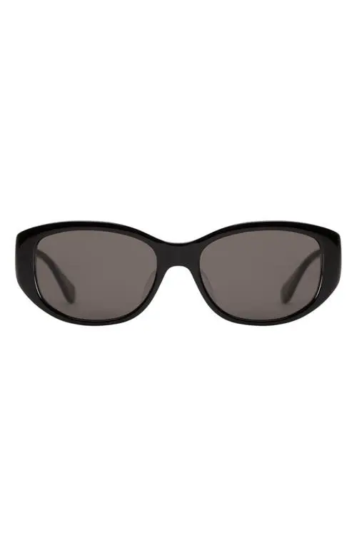 MOHALA EYEWEAR Melialani Polarized Low Bridge Oval Sunglasses - Black Lava