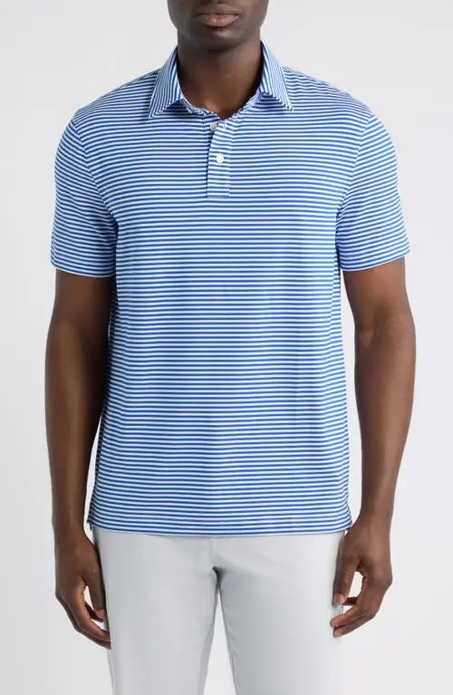 G/fore All Play Stripe Performance Golf Polo - Cobalt