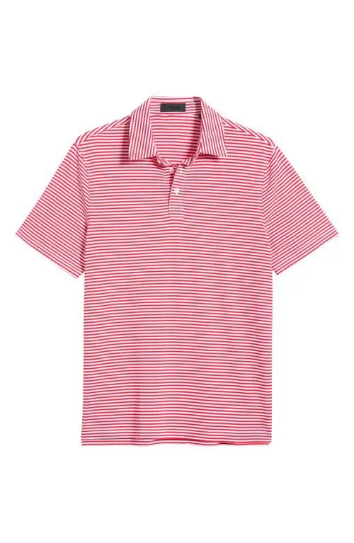 G/fore All Play Stripe Performance Golf Polo - Ruby