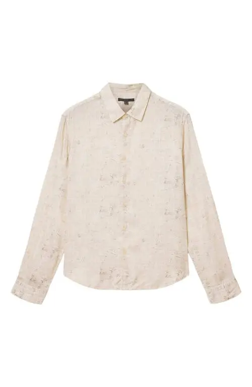 John Varvatos Luca Digital Print Button-up Shirt - Ivory