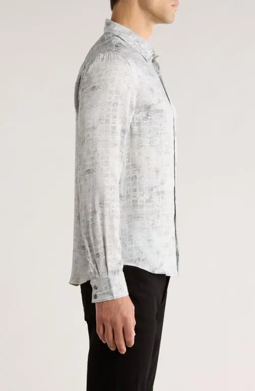 John Varvatos Luca Digital Print Button-up Shirt
