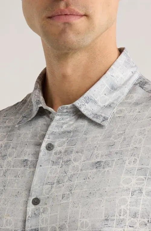 John Varvatos Luca Digital Print Button-up Shirt