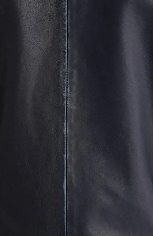 John Varvatos Nicholas Burnished Sheepskin Leather Jacket - Deep Blue