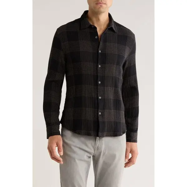 John Varvatos Luca Plaid Button-up Shirt