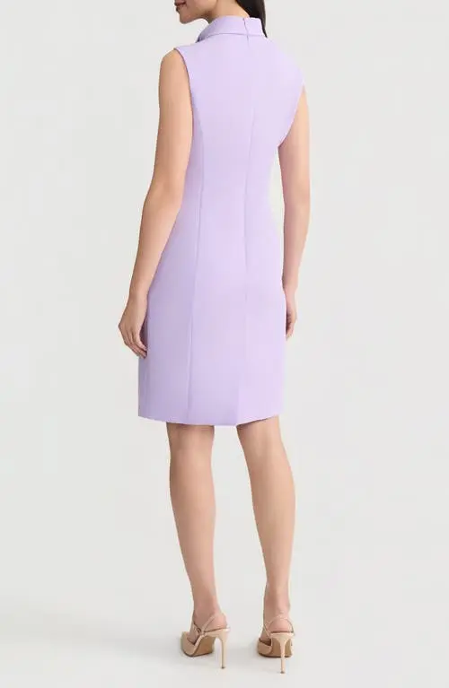 KASPER Tie Neck Sleeveless Sheath Dress