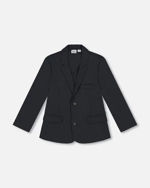 DEUX PAR DEUX Two-button Tailored Cut Blazer - Black