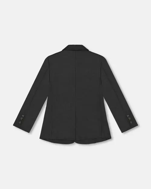 DEUX PAR DEUX Two-button Tailored Cut Blazer - Black