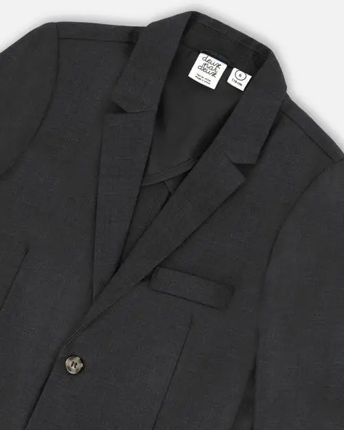 DEUX PAR DEUX Two-button Tailored Cut Blazer - Black