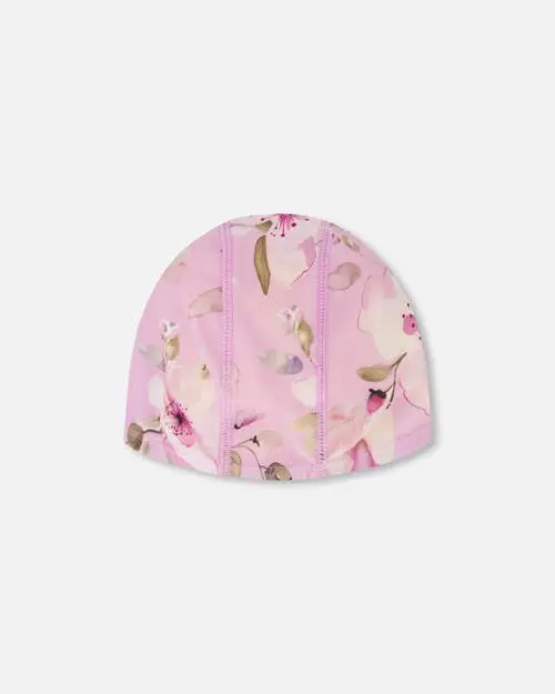 DEUX PAR DEUX Flower Print Swim Cap