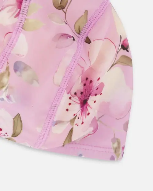 DEUX PAR DEUX Flower Print Swim Cap