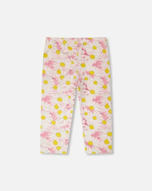 DEUX PAR DEUX Jersey Daisies Capri Leggings