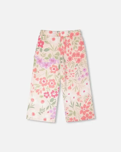 DEUX PAR DEUX Floral Print French Terry Pants