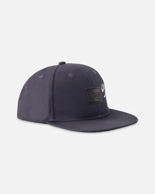 DEUX PAR DEUX Graphic Flat Brim Cap - Black