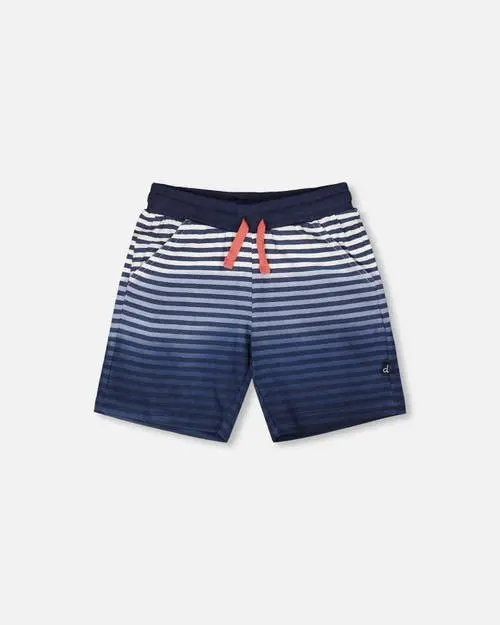 DEUX PAR DEUX Striped Organic Cotton Shorts