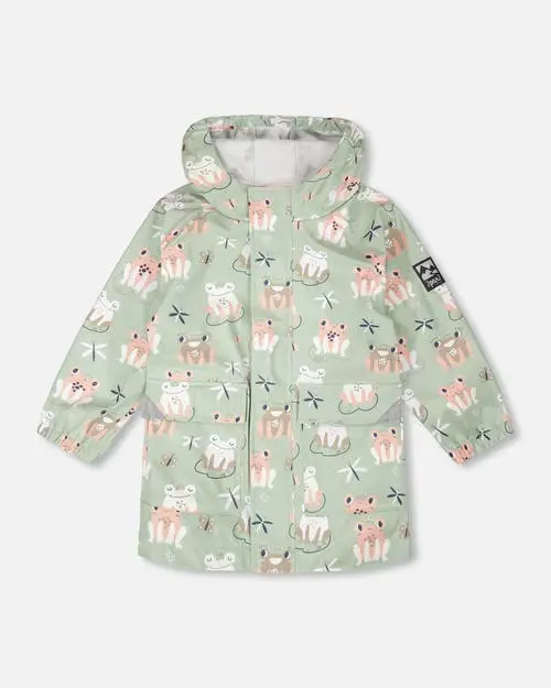 DEUX PAR DEUX Printed Hooded Raincoat