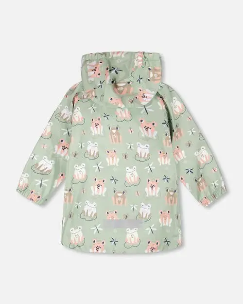 DEUX PAR DEUX Printed Hooded Raincoat