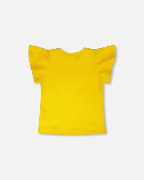 DEUX PAR DEUX Crinkle Jersey Short Sleeve Top