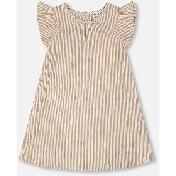 DEUX PAR DEUX Short Sleeve Striped Flared Dress