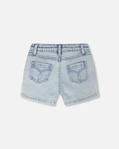 DEUX PAR DEUX Denim Shorts With Daisy Embroidery
