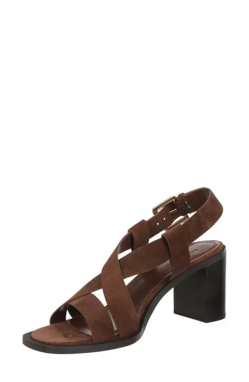 Nordstrom Kalindi Cross Strap Sandal - Brown Brick