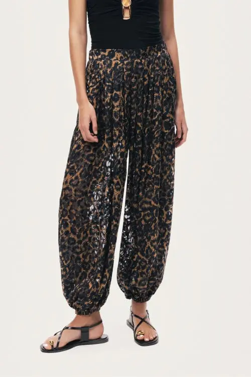 NOCTURNE Printed Balloon-leg Pants