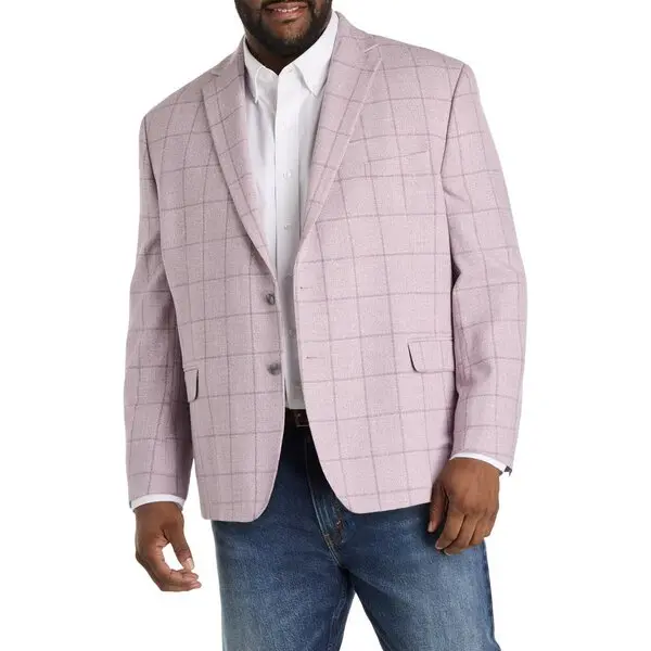 Michael Kors Big & Tall Windowpane Sport Coat