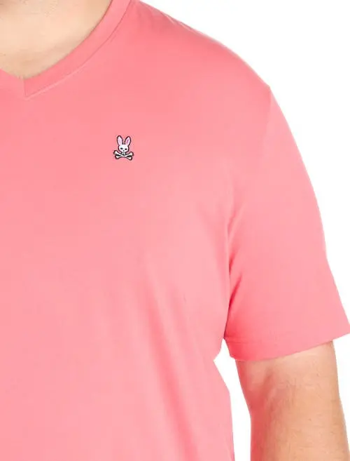 Psycho Bunny Big & Tall V-neck T-shirt - Rubi Quartz