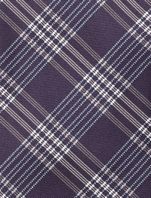OAK HILL BY DXL Big & Tall Textured Plaid Neck Tie - Plum