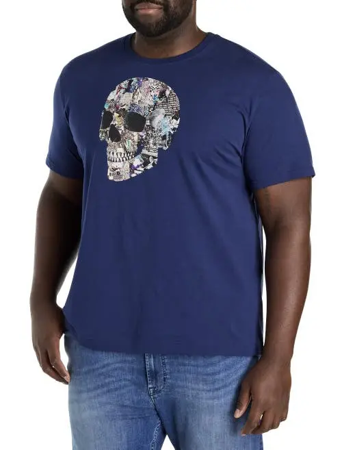 ROBERT GRAHAM BY DXL Big & Tall Collage Skull Graphic Tee