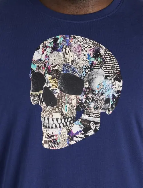 ROBERT GRAHAM BY DXL Big & Tall Collage Skull Graphic Tee