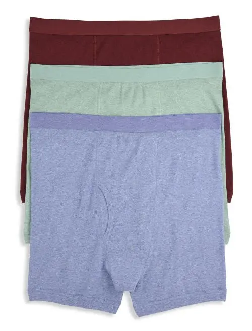 HARBOR BAY BY DXL Big & Tall 3-pk Solid Boxer Briefs - Bleached Denim