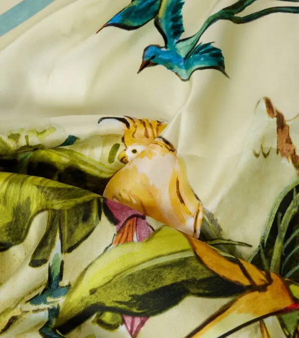ALEMAIS Printed Silk Satin Scarf