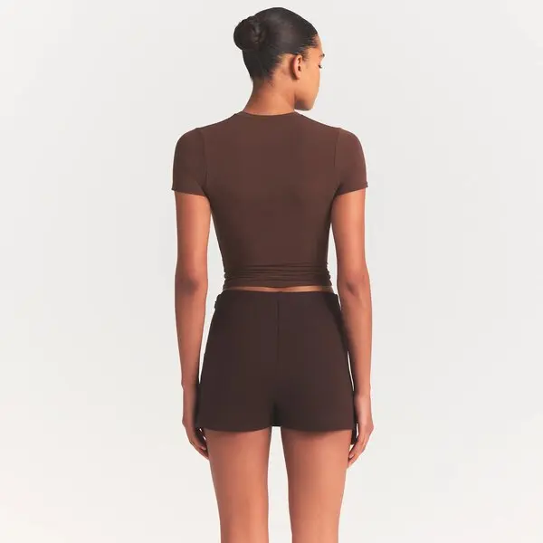 SKIMS High-waisted Mini Skort - Espresso